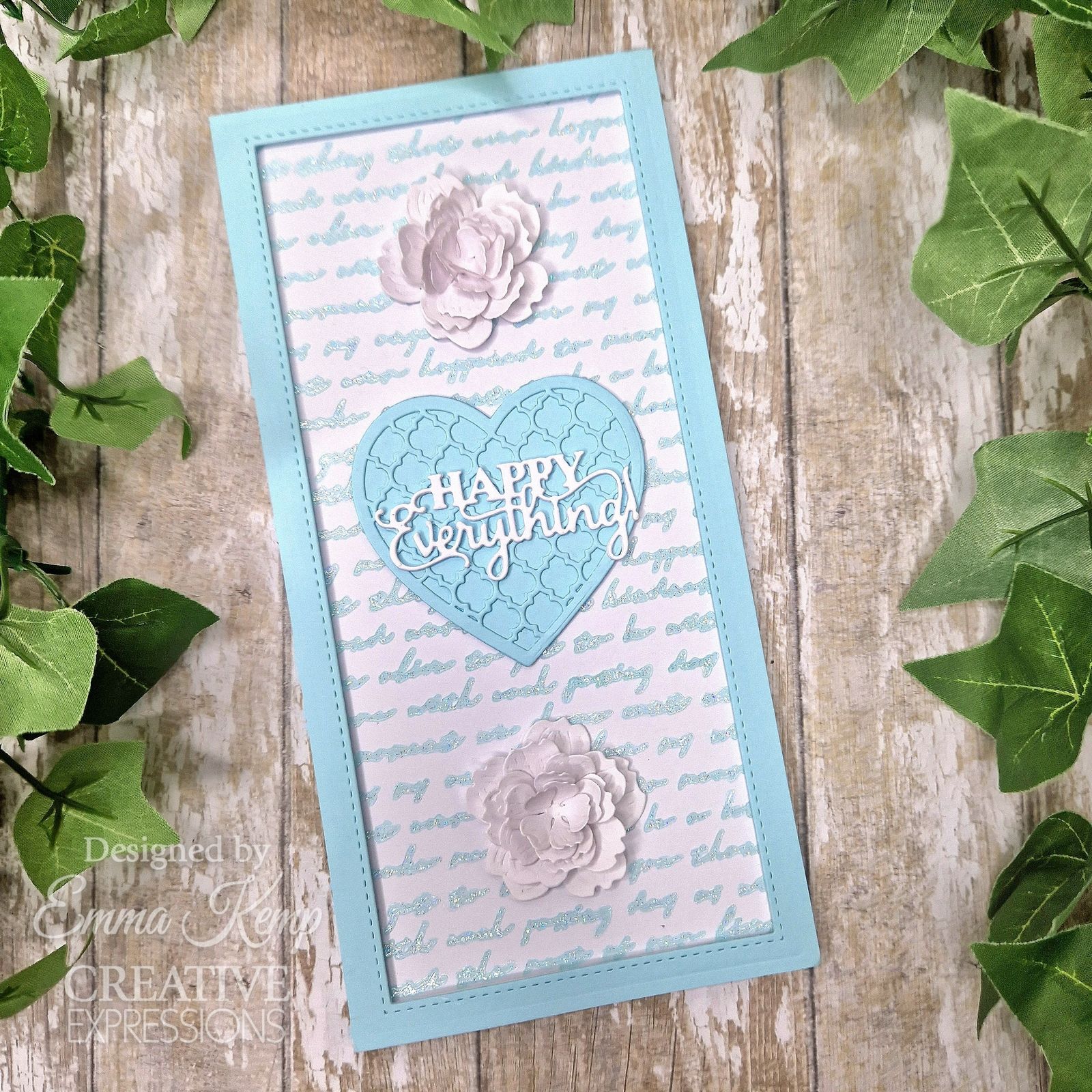 Creative Expressions • Everlasting Love Craft Die Lattice Heart Blooms