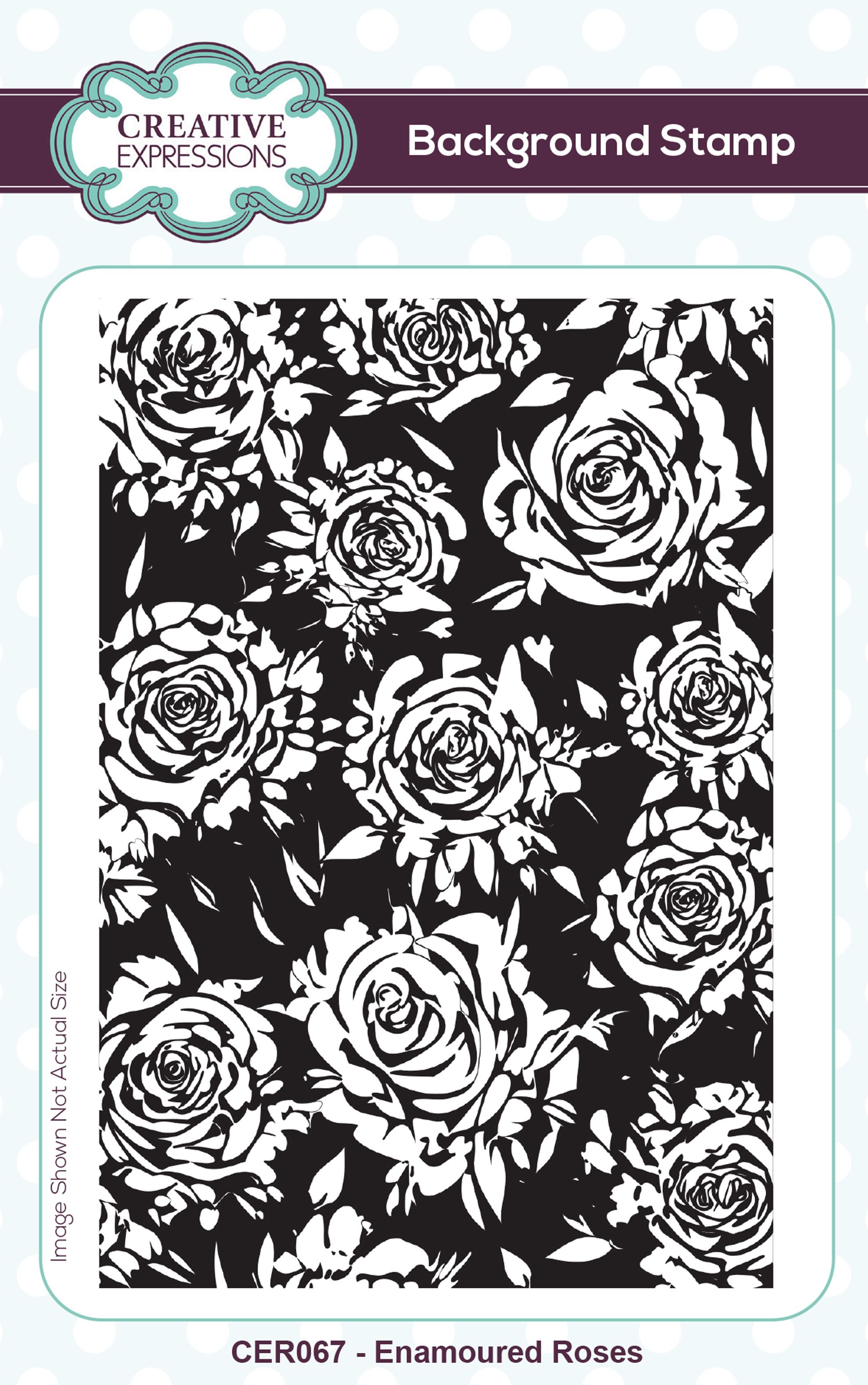 Creative Expressions • Enamoured Roses Pre-Cut Rubber Stamp