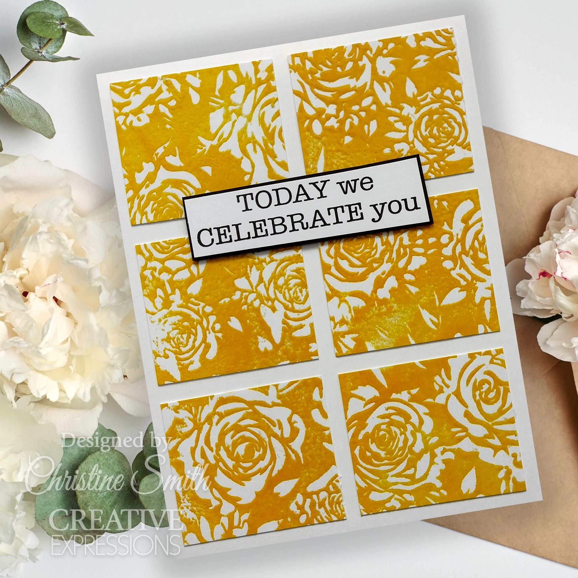 Creative Expressions • Enamoured Roses Pre-Cut Rubber Stamp