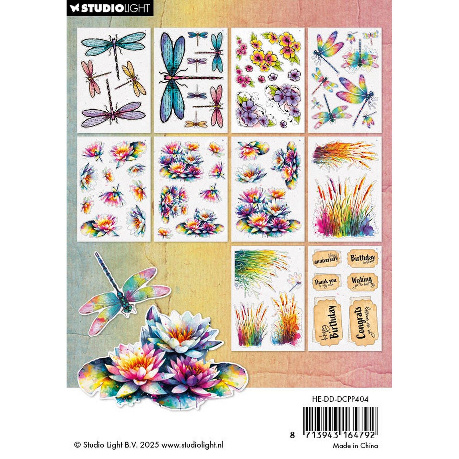 Studio Light • Hazel Eaton Die-cut Paper Pad Paper elements Dragonfly ...