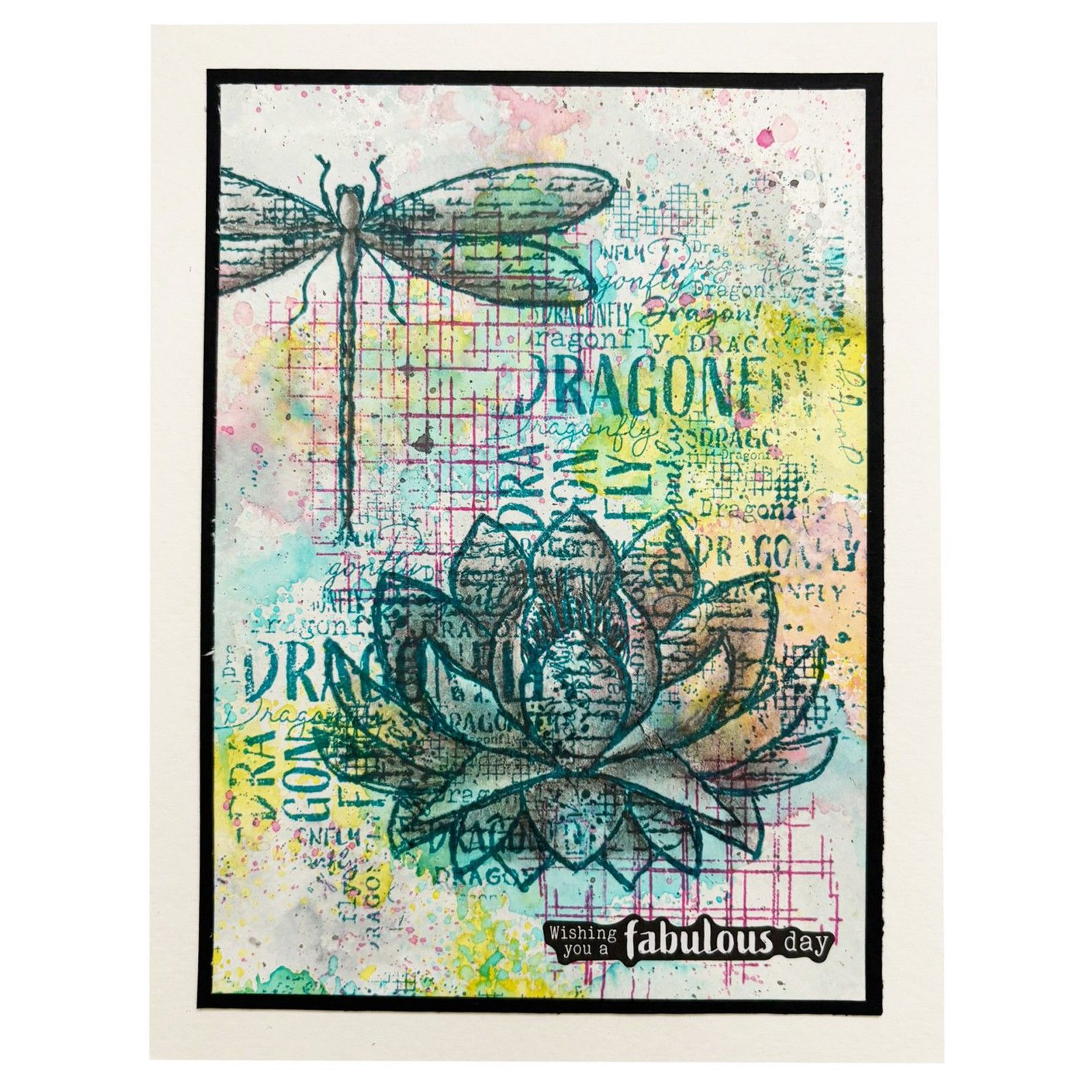 Studio Light • Hazel Eaton Clear Stamp Dragonfly background Dragonfly ...