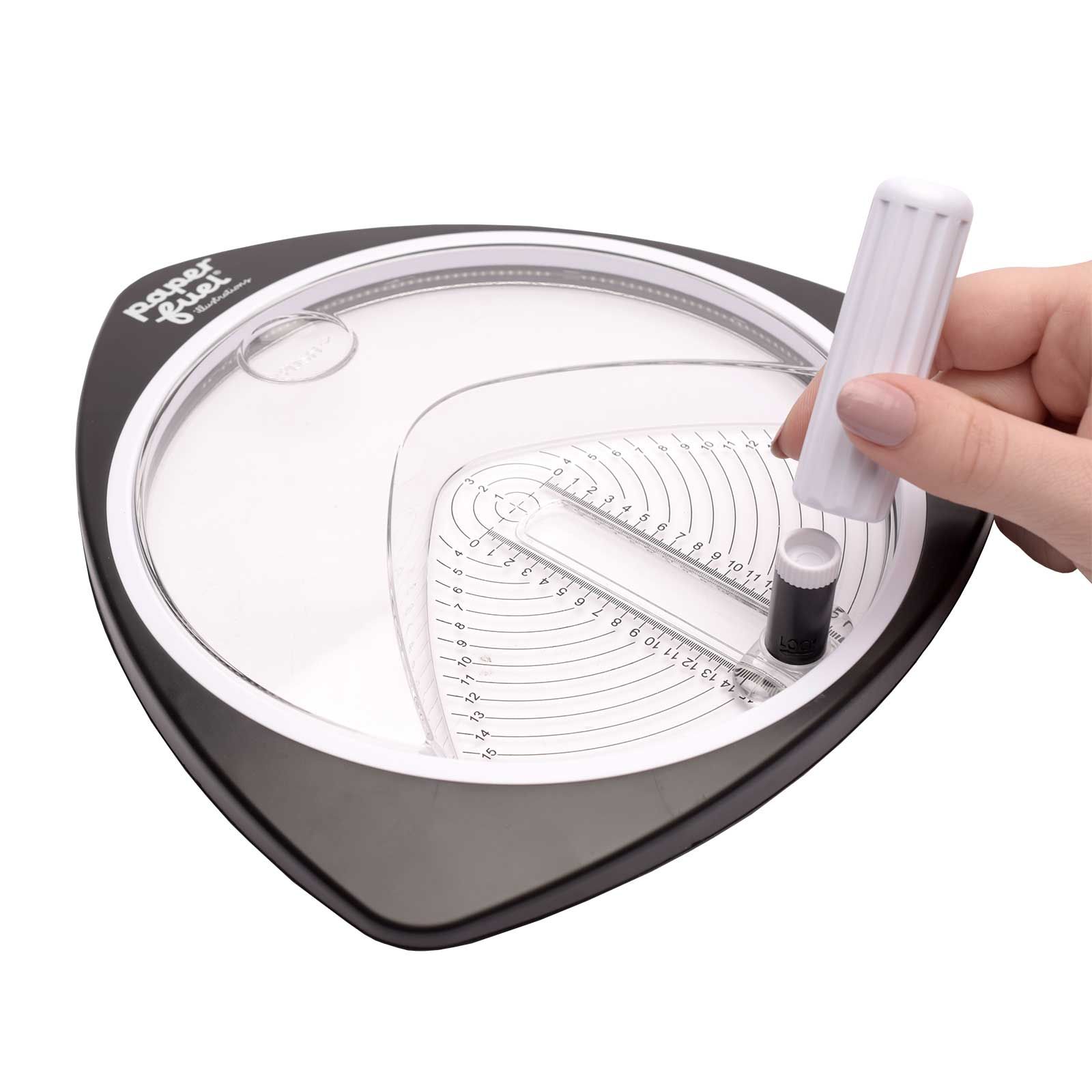 Paperfuel • Cirkelsnijder Ø15cm incl. 3 Reservemesjes Zwart