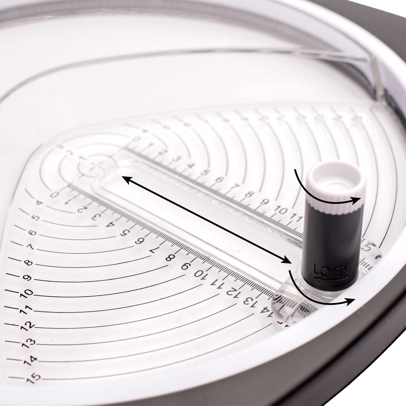 Paperfuel • Cirkelsnijder Ø15cm incl. 3 Reservemesjes Zwart