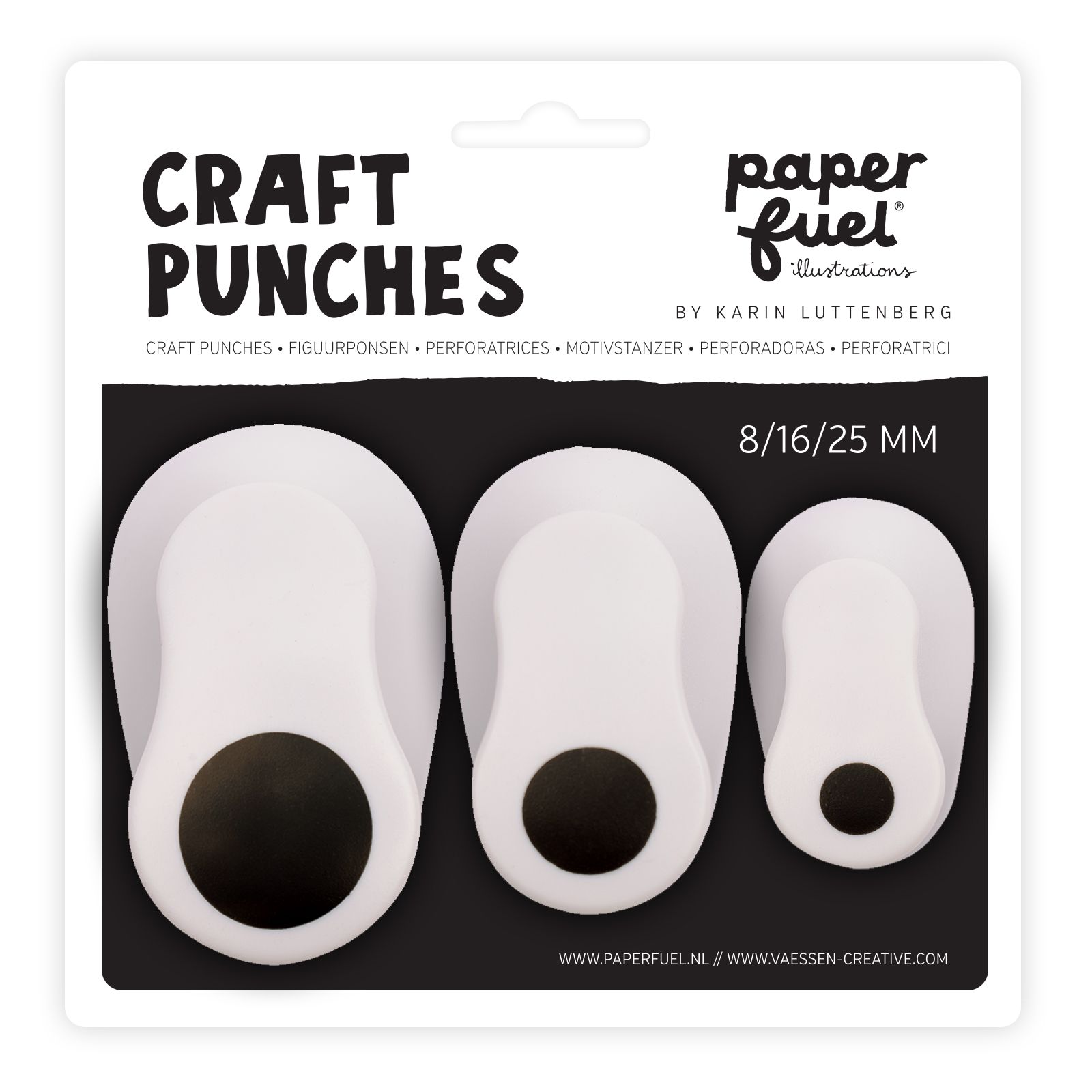 Paperfuel • Craft Punch Set Circles 8-16-25mm 3pieces