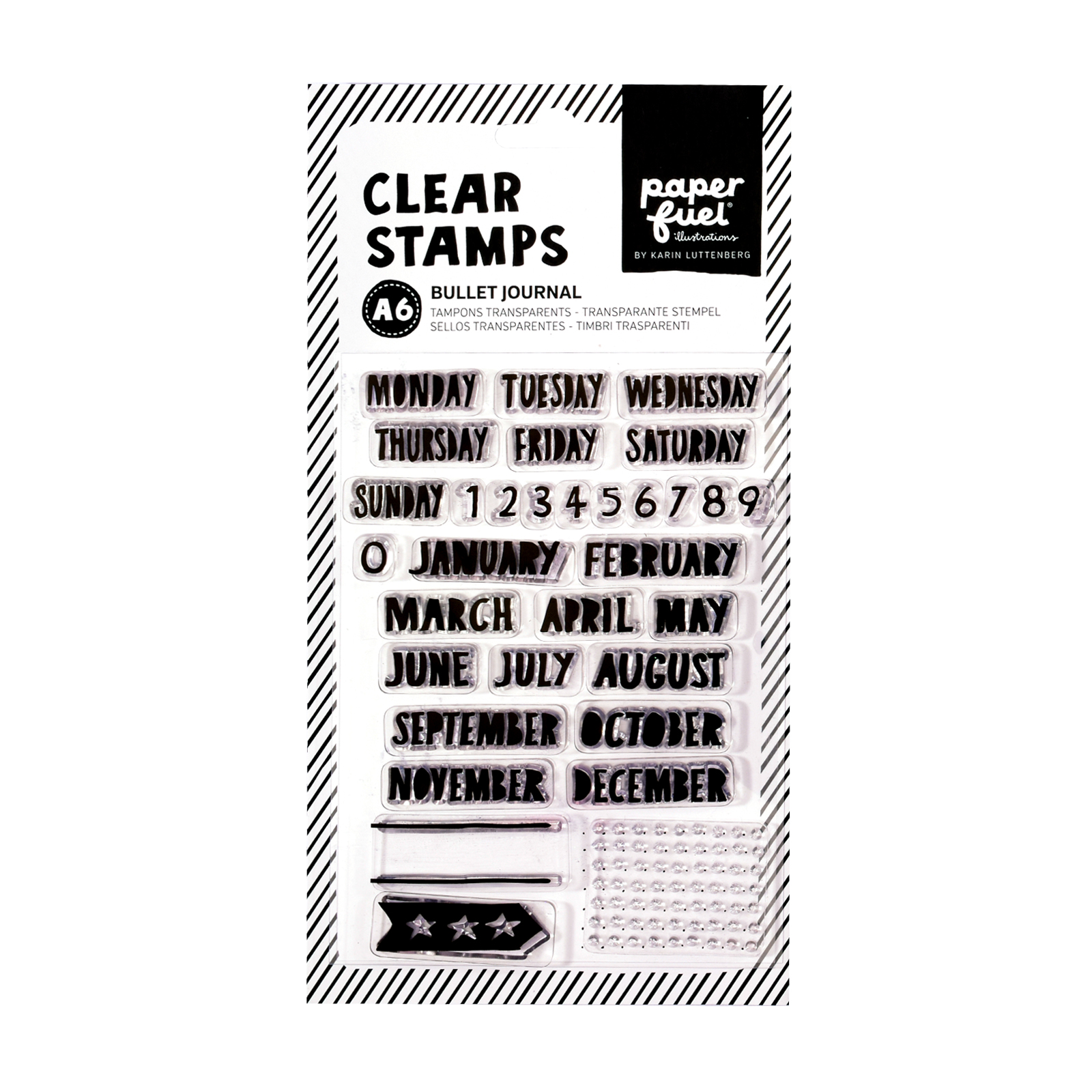 Paperfuel • Clear Stamp A6 Bullet Journal