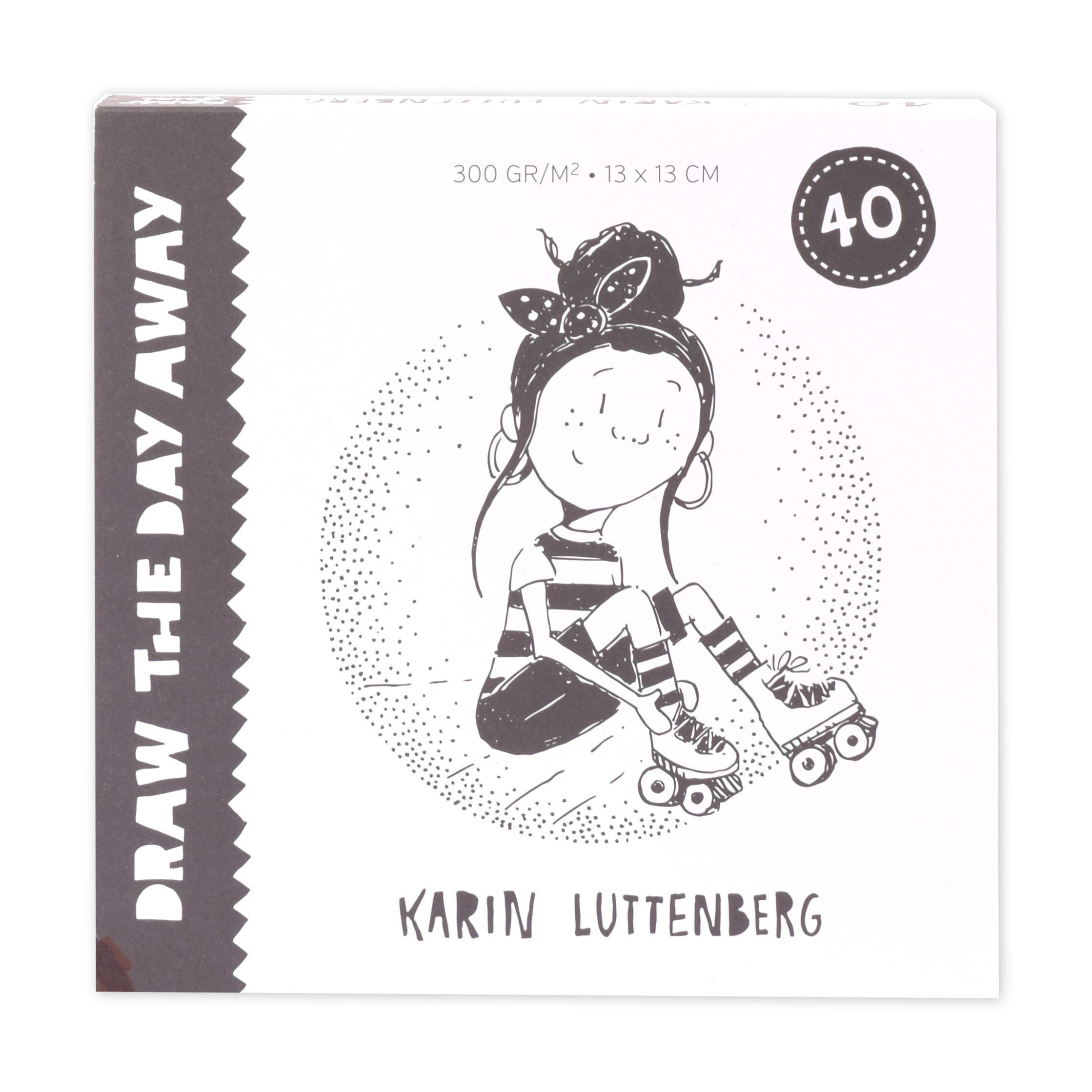 Paperfuel • Blanco Kaartenblok Draw The Day Away 300g 13x13cm 40 vellen