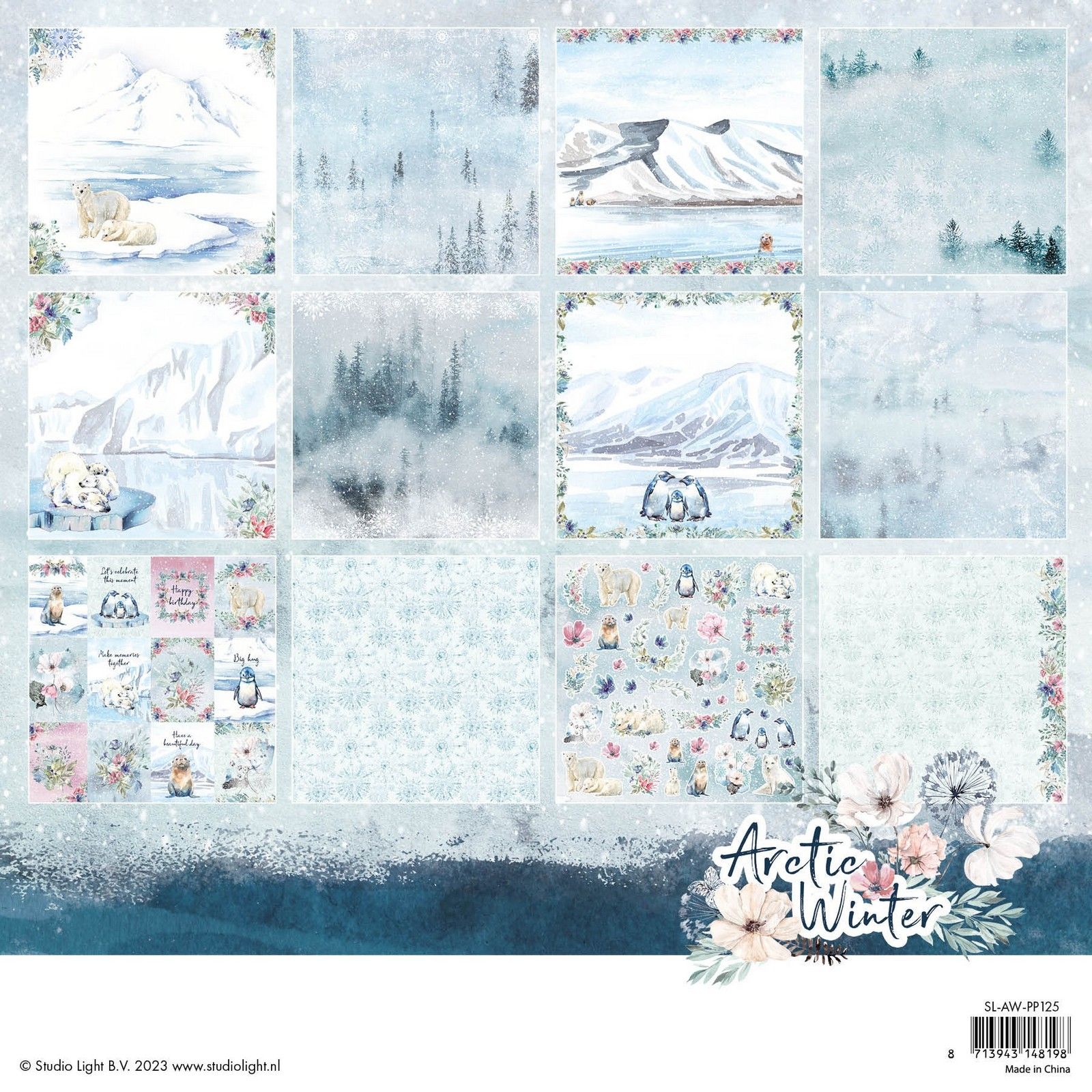 Studio Light • Arctic Winter Scrap Paper Pad 200g 12x12"