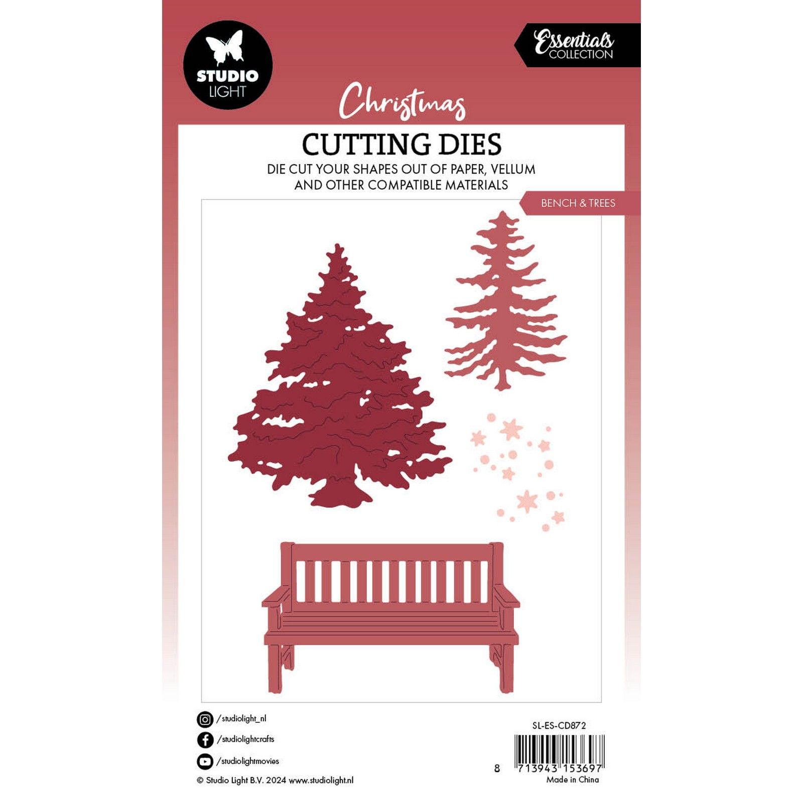 Studio Light • Essentials Cutting Dies Bench & trees