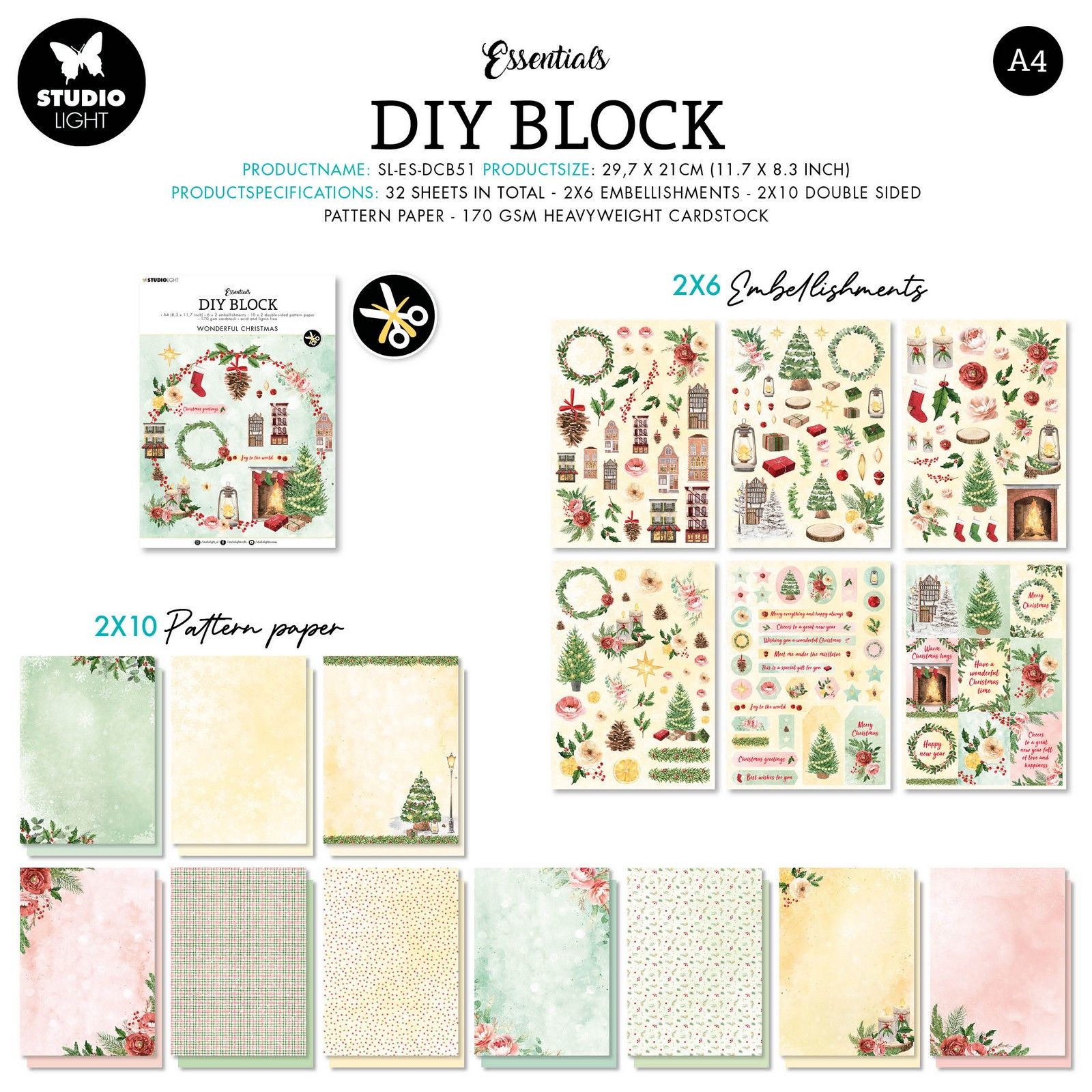 Studio Light • Essentials DIY Block Christmas