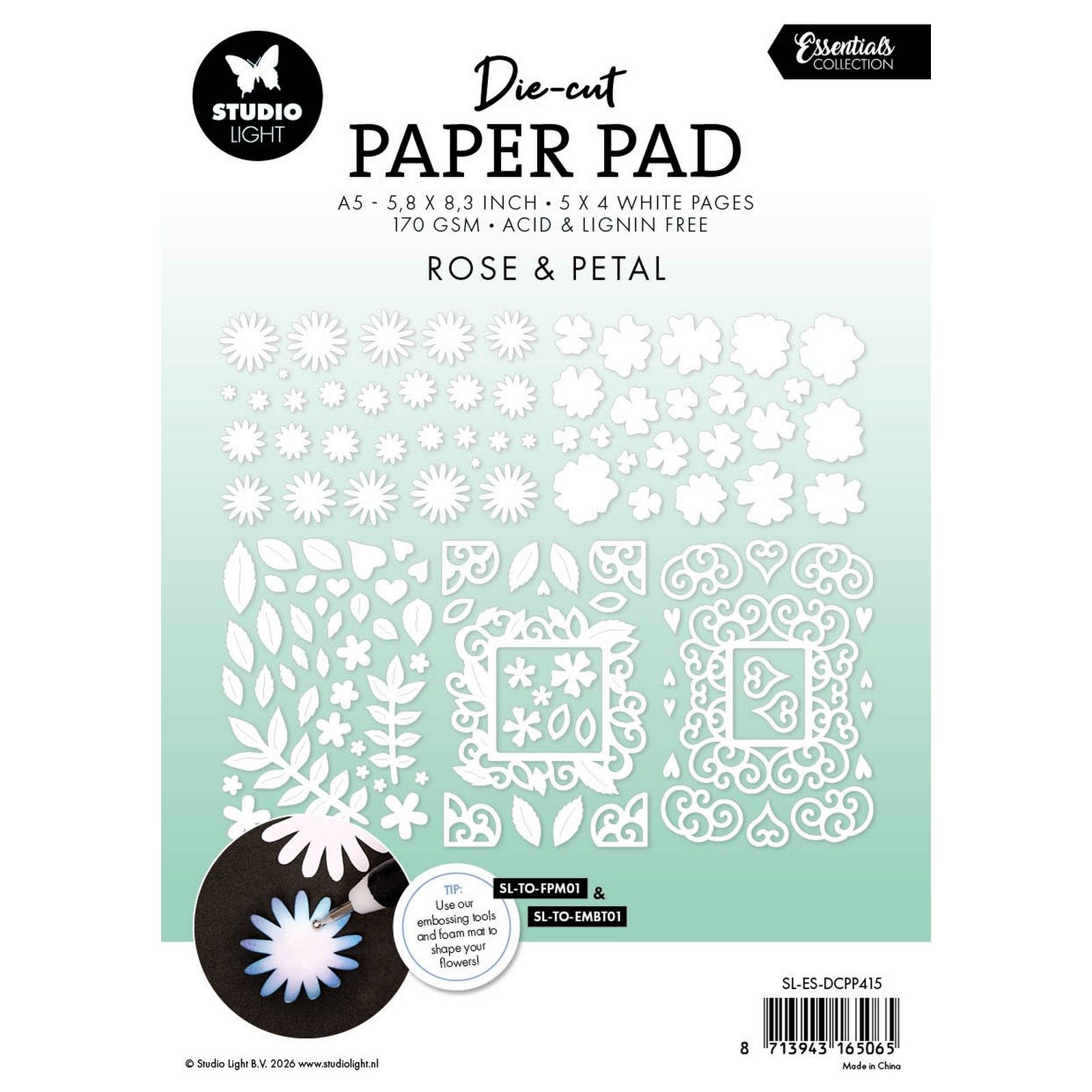 Studio Light • Essentials Die-cut Paper Pad Rose & Petal