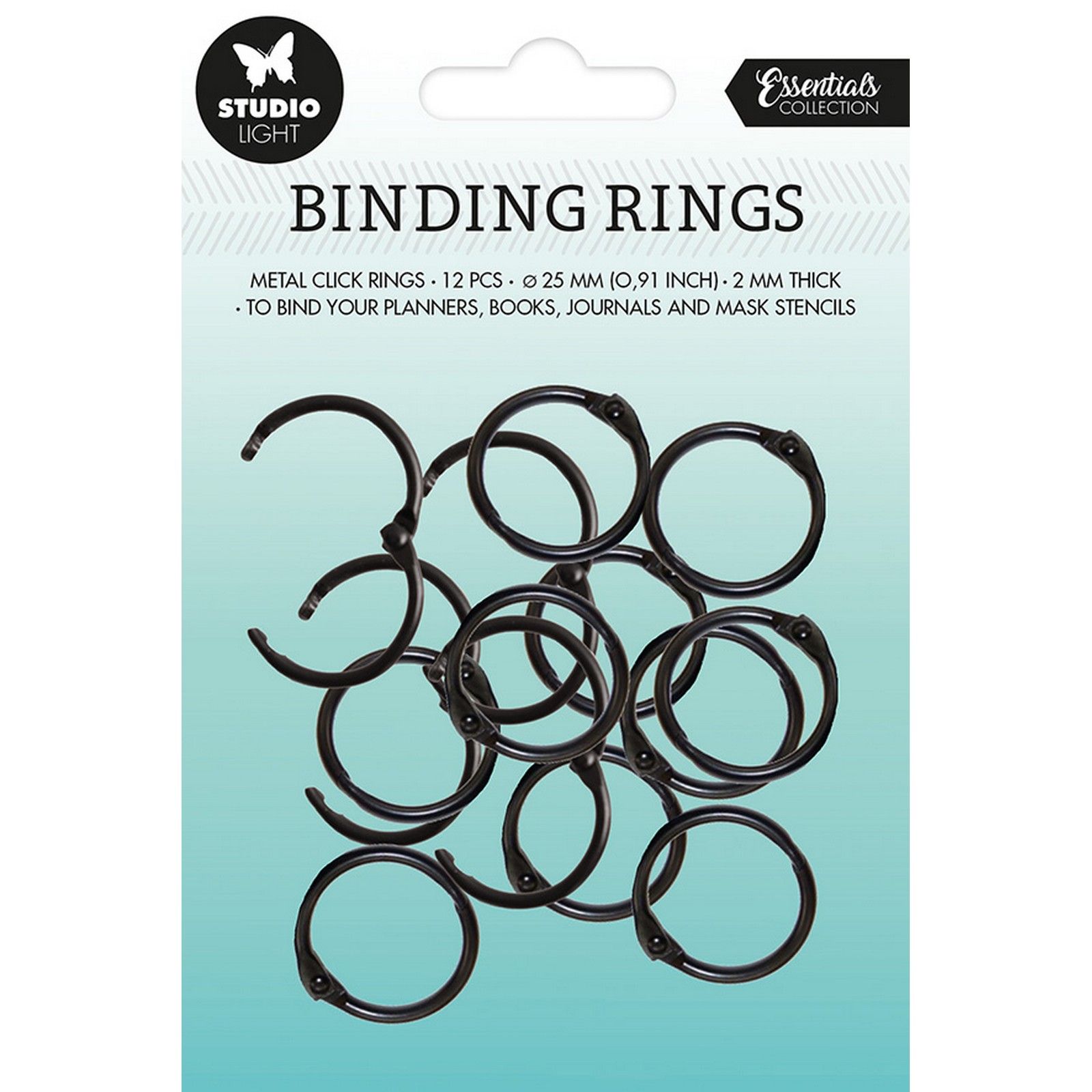 Studio Light • Essentials Binding Click Rings Black