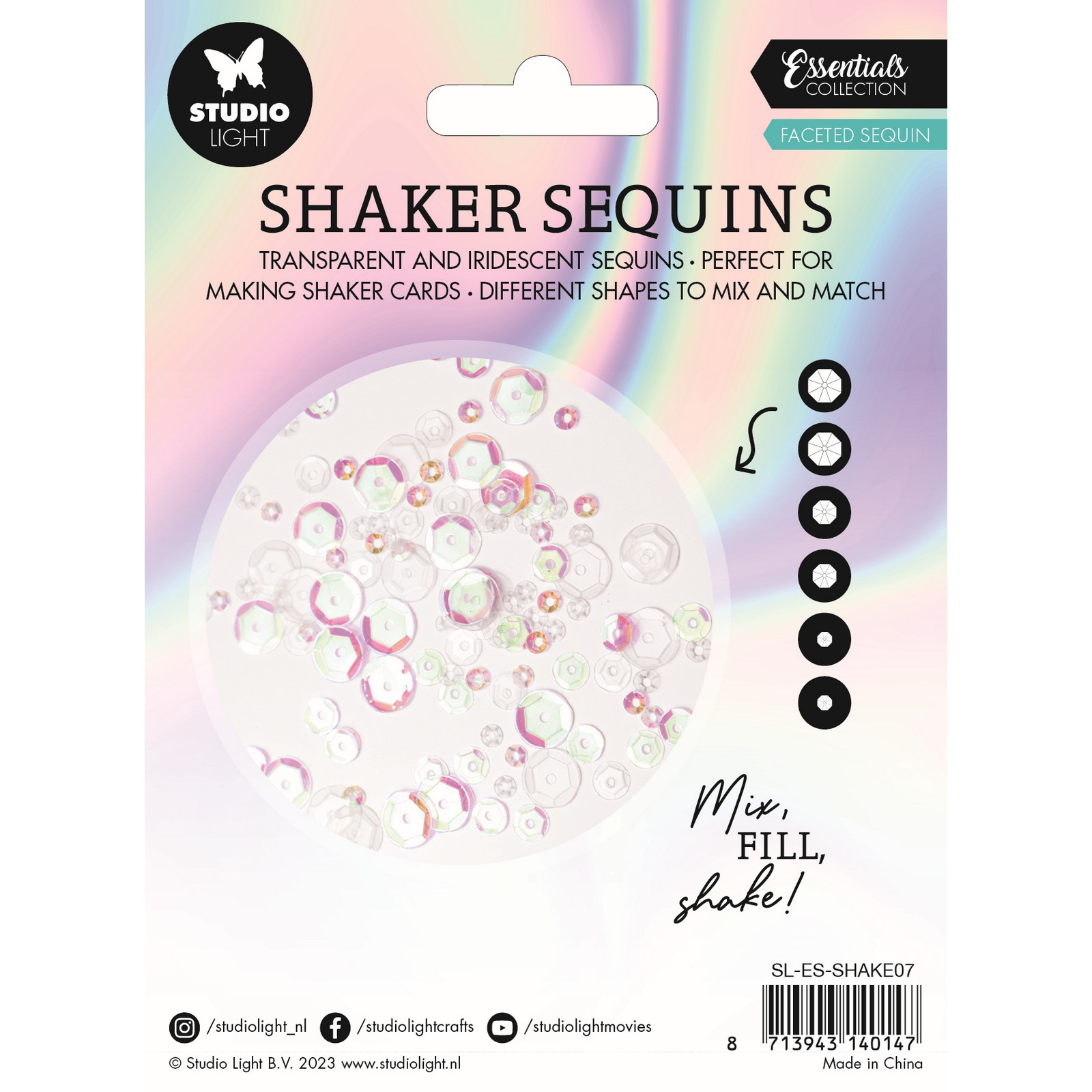 Studio Light • Essentials Shaker Elements Faceted Sequins