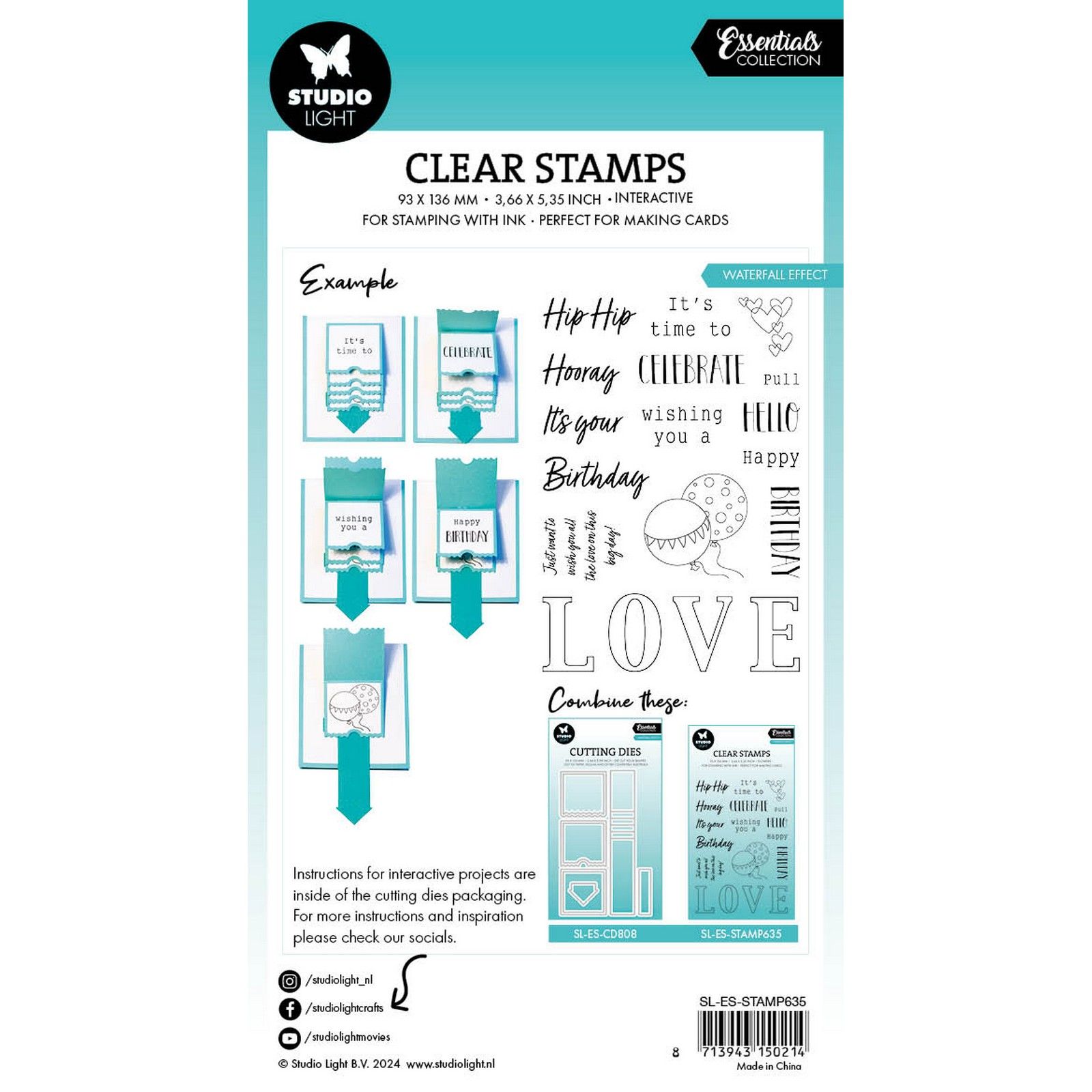 Studio Light • Essentials Clear Stamp Waterfall Effect
