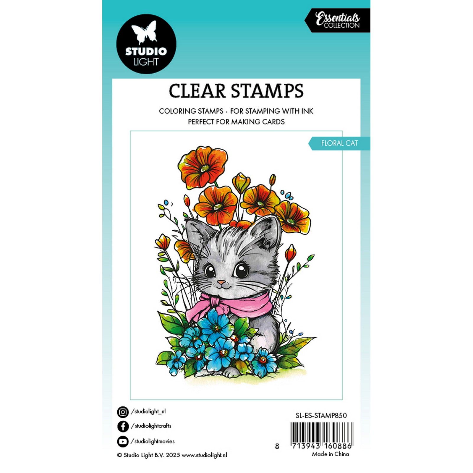 Studio Light • Essentials Clear Stamp Floral Cat