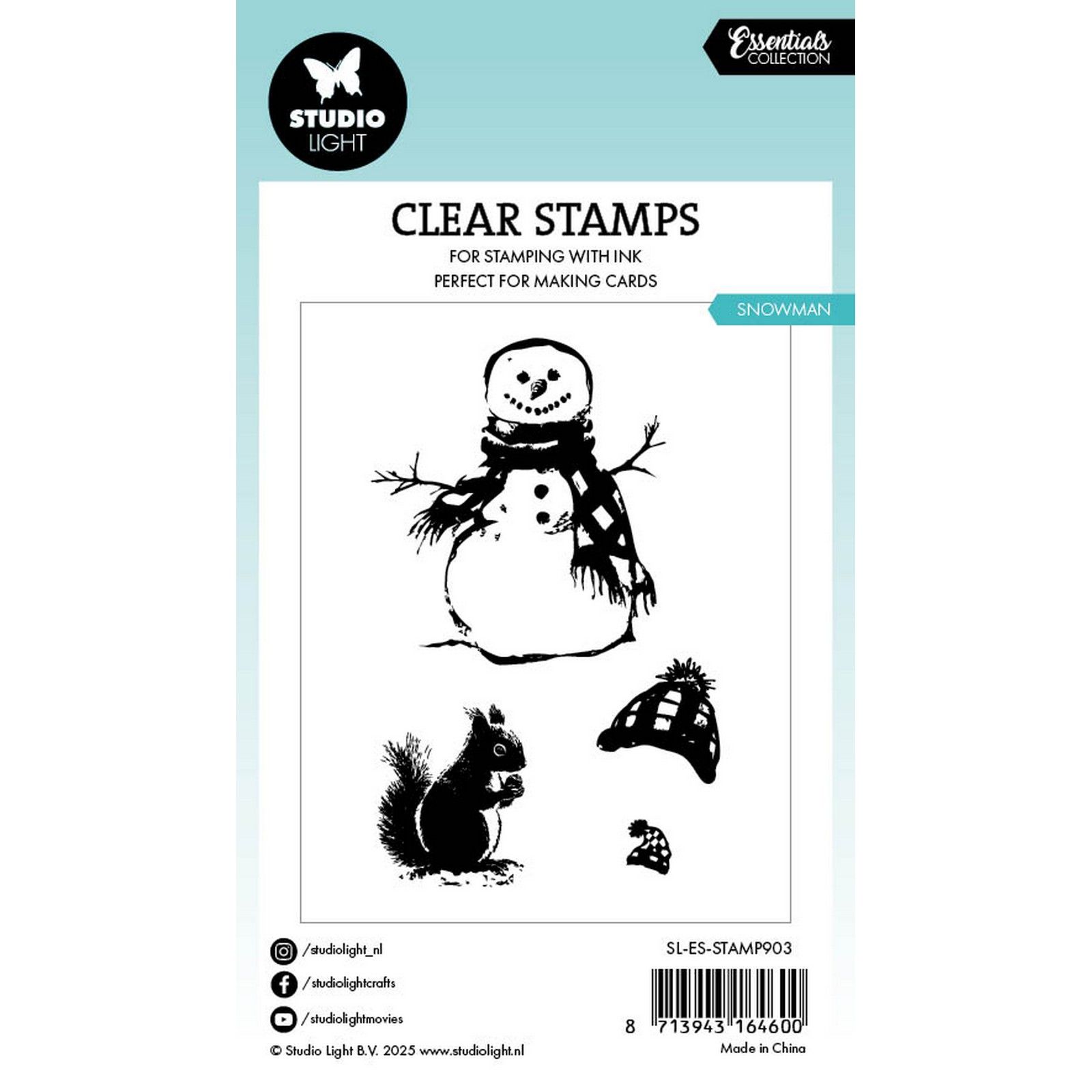 Studio Light • Clear Stamp Snowman Essentials 56x88x3mm 4 Pieces