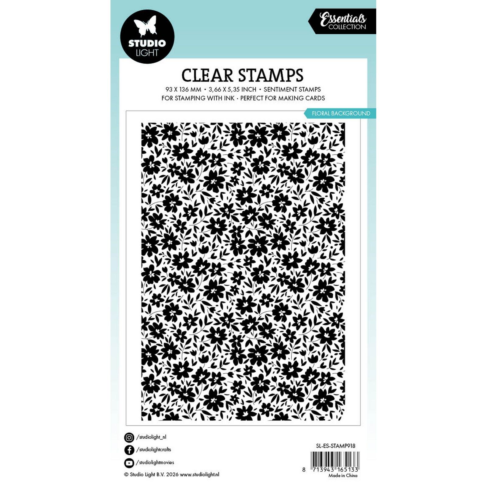 Studio Light • Essentials Clear Stamp Flower background