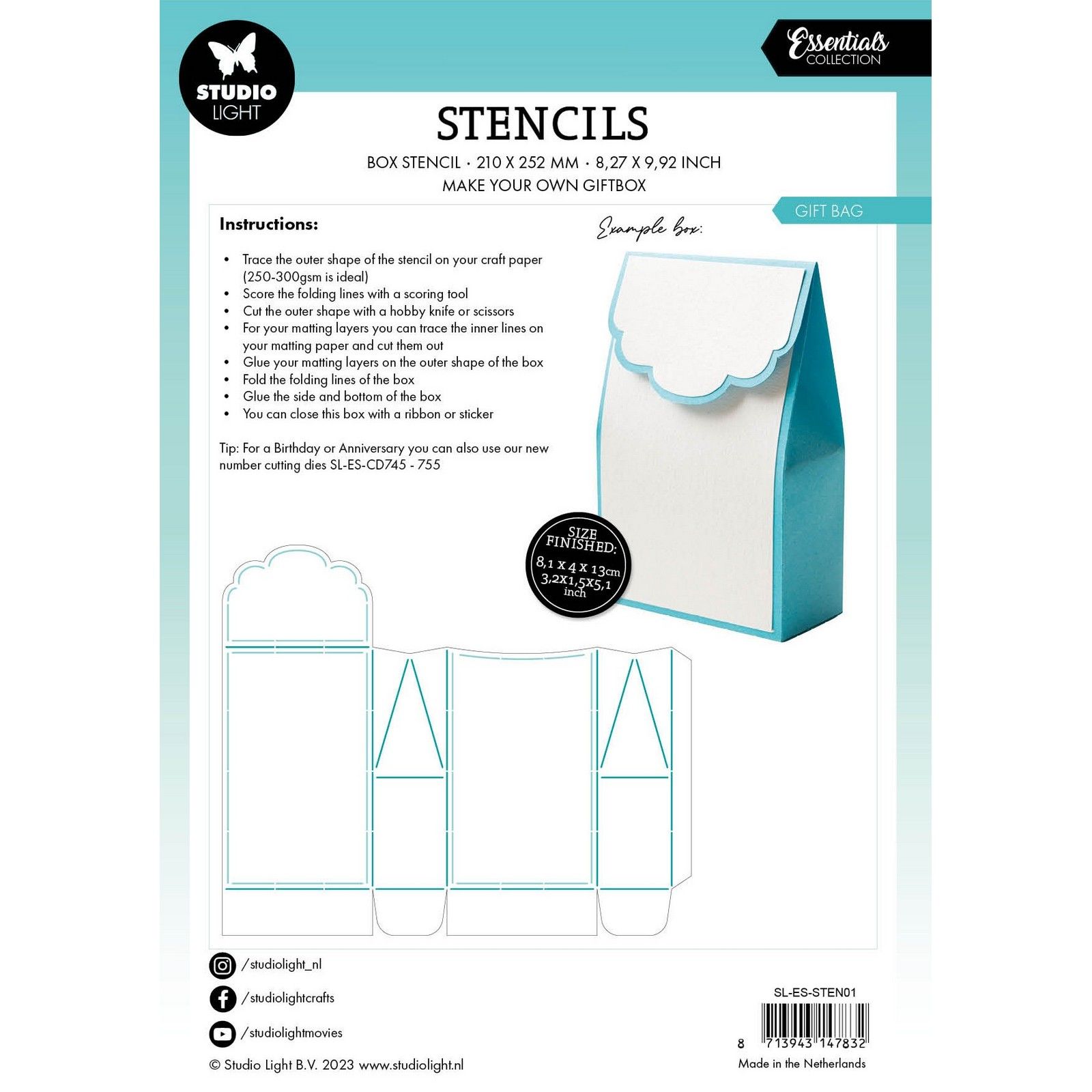 Studio Light • Essentials Stencils Giftbag