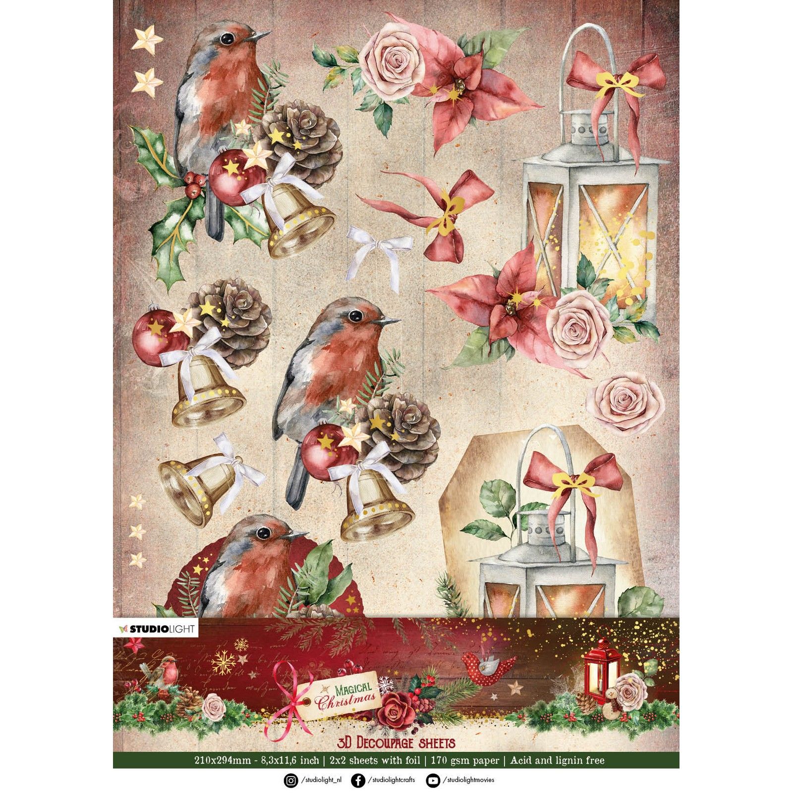 Studio Light • Magical Christmas Paper Set 3D Cutting Sheets