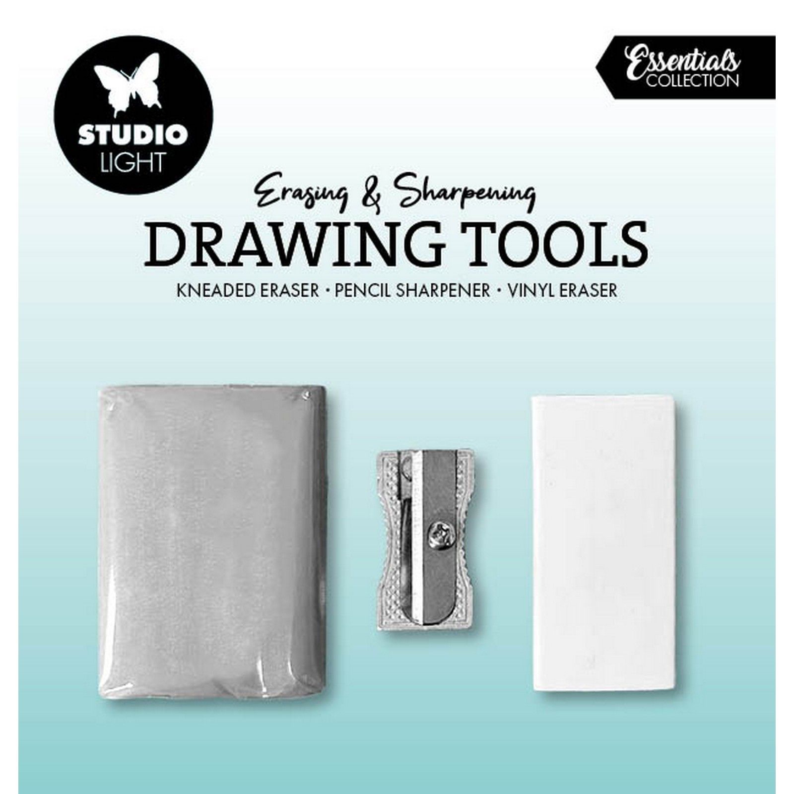 Studio Light • Essentials Drawing Tools Kneaded & vinyl eraser, sharpener
