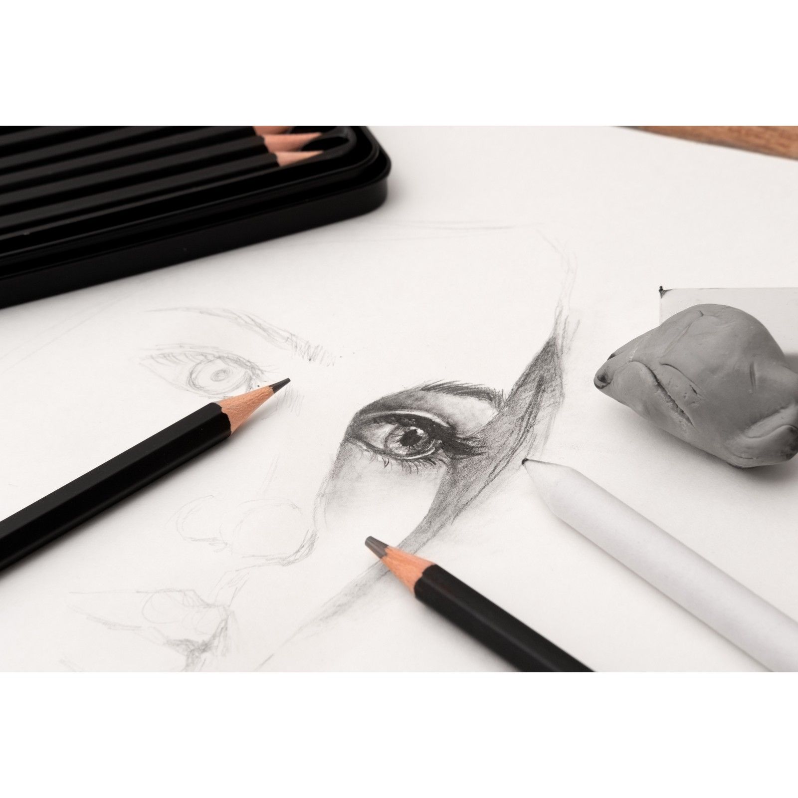 Studio Light • Essentials Drawing Tools Kneaded & vinyl eraser, sharpener