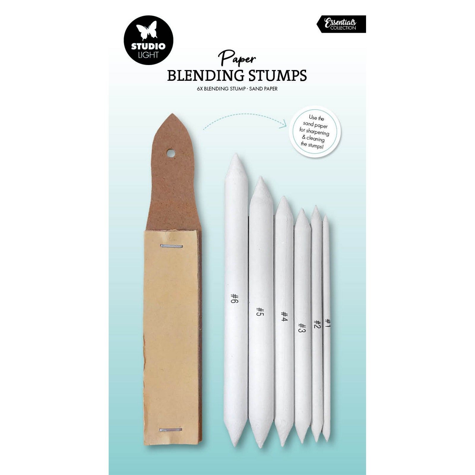 Studio Light • Essentials Drawing Tools Paper blending stumps & sand paper